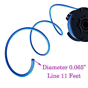 TOPEMAI AC14RL3A String Trimmer Replacement Spool Line 0.065” for Ryobi One+ 18V, 24V, and 40V Cordless Trimmers(8 Spools + 2 522994001 Caps)