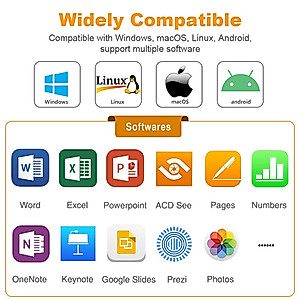 NORWII N29 Wireless Presenter with 300 FT Long Range, 2.4GHz Presentation Clicker for Presentation Remote Powerpoint Clicker Slide Advancer Supports Hyperlink/Volume/Mac/Key-Customized