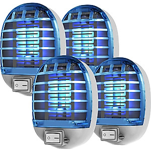 Bug Zapper Indoor, Fly Zapper for Indoors, Ariie Electronic Mosquitoes Killer Mosquito Zapper with Blue Lights for Living Room, Home, Kitchen, Bedroom, Baby Room, Office(4 Packs)