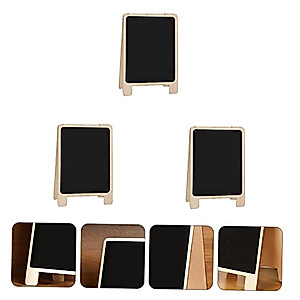 STOBOK 9 Pcs Message Board Desk Top Decor Buffet Labels Wedding Table Decor Mini Display Blackboard Table Guest Numbers Decor Black Board Message Sign Memo Boards Wooden Writing Borads