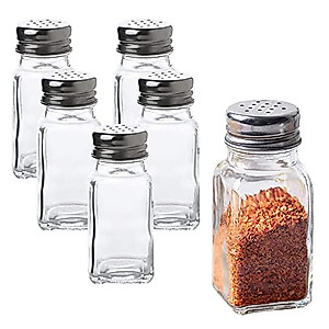 WHOLE HOUSEWARES | stainless steel salt and pepper shakers set | 6-Piece Pack | Best for Home Kitchen, Restaurants and Catering