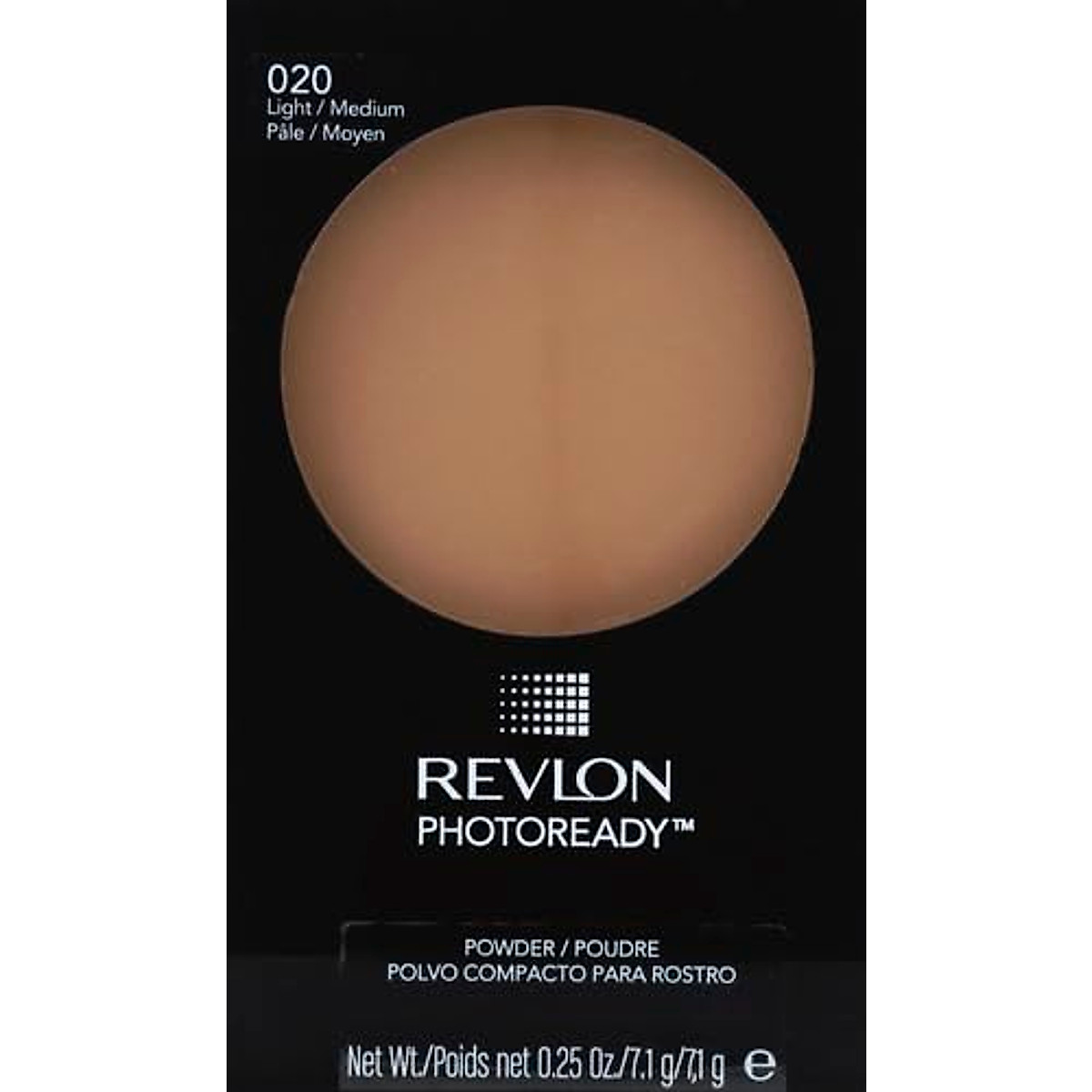 Revlon Face Powder, PhotoReady Blurring Face Makeup, Longwear Medium- Full Coverage with Flawless Finish, Shine & Oil Free-Fragrance Free, 020 Light Medium, 0.30 Oz