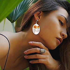 OLYCRAFT 4x5 Inch Silk Screen for Polymer Clay Poppy Lavender Clay Stencils Sunflower Fern Leaves Silk Screen Printing Stencils Non-Adhesive Mesh Transfer for Polymer Clay Earrings Jewelry Making