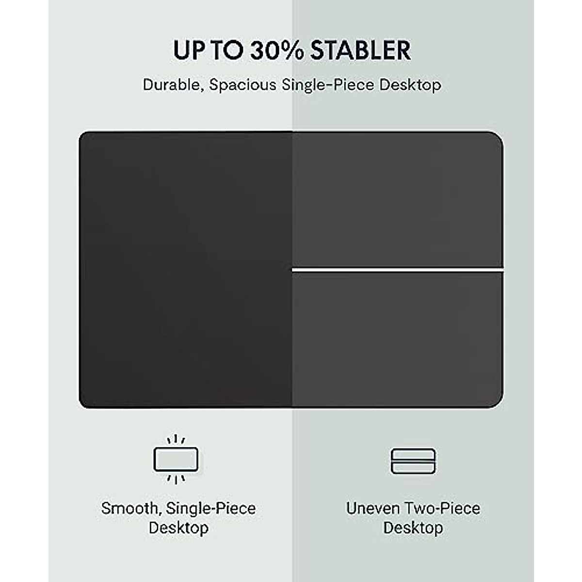 FLEXISPOT Standing Desk 48 x 30 Inches Height Adjustable Electric Sit Stand Home Office Desks Whole Piece Desk Board (Black Frame + Black top,2 Packages)