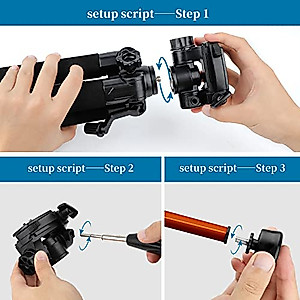 VICTIV 74” Camera Tripod for iPhone Canon Nikon, Lightweight Travel Tripod with Carry Bag, Aluminum Professional Camera Tripod Stand for DSLR/SLR