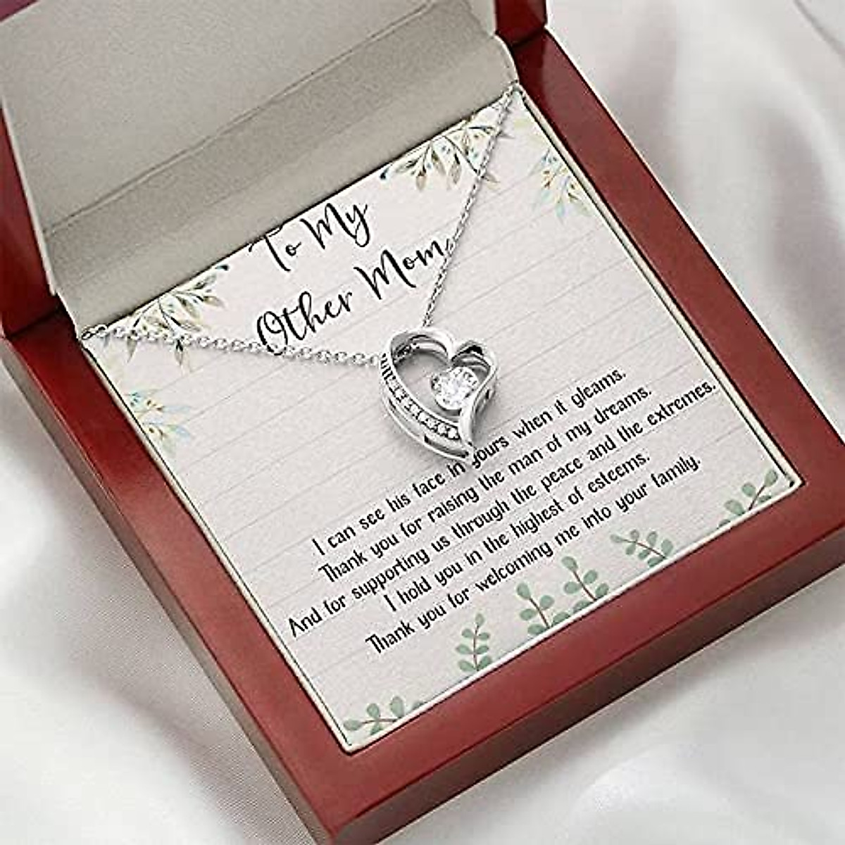 To My Other Mother Necklace Message Card, Forever Love Necklace, Gift Mom, Gifts For Mom, Special Mother's Day, Birthday, Christmas, Holidays Thank you for welcoming me into your family