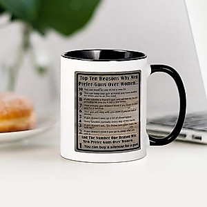 CafePress Men Prefer Guns Mug Ceramic Coffee Mug, Tea Cup 11 oz