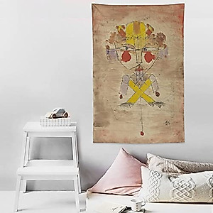 lingshi Paul Klee GUGG Jumping Jack Tapestry Polyester Wall Tapestry Art Picture Print Modern Family Bedroom Decor Tapestries 40"x60"