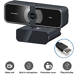 Shanrya PC Camera, Webcam Rotatable Flexible for Vista for Win7 for Win10