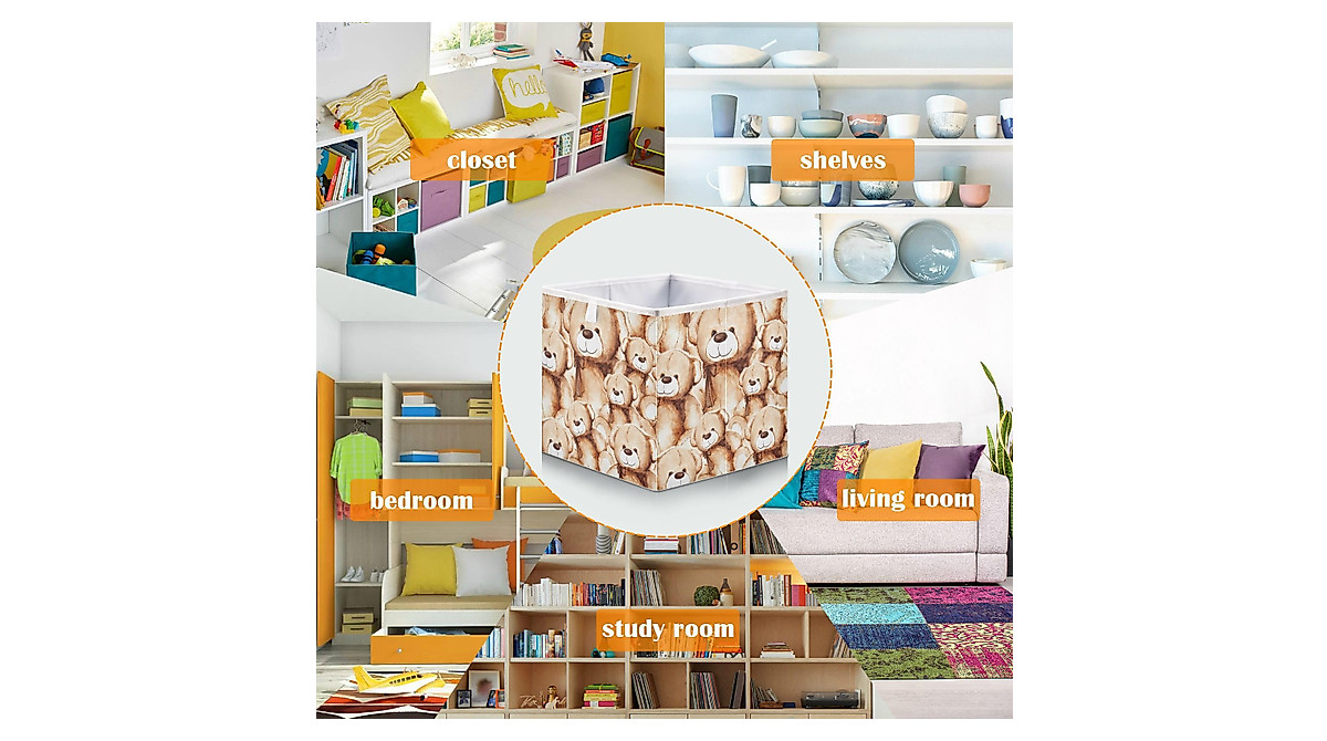 Lovely Teddy Bear Storage Basket - Stylish Toy Organizer
