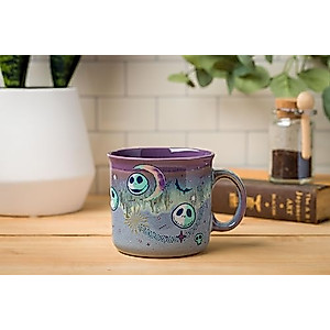 Silver Buffalo Disney Nightmare Before Christmas Mystic Opulence Reactive Glaze Ceramic Camper Mug, 20 Ounces