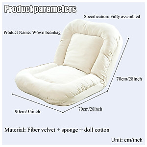 Lazy Floor Sofa Couches, Thicken Tatami Mat Sleeping Pad Foldable Roll Up Lounge Chair, Accent Bean Bag Couch for Living Room Floor Chair ，Lounge Chair for Bedroom Salon Office Living Room (Color : B