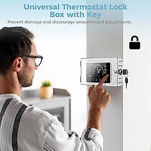2 Pcs Universal Thermostat Lock Boxes, Small Thermostat Guards with Keys for Wall, Large Thermostat Covers with Locks, Fit All Standard Type Nest Thermostats, 7.2 x 4.7 x 2.2 Inch