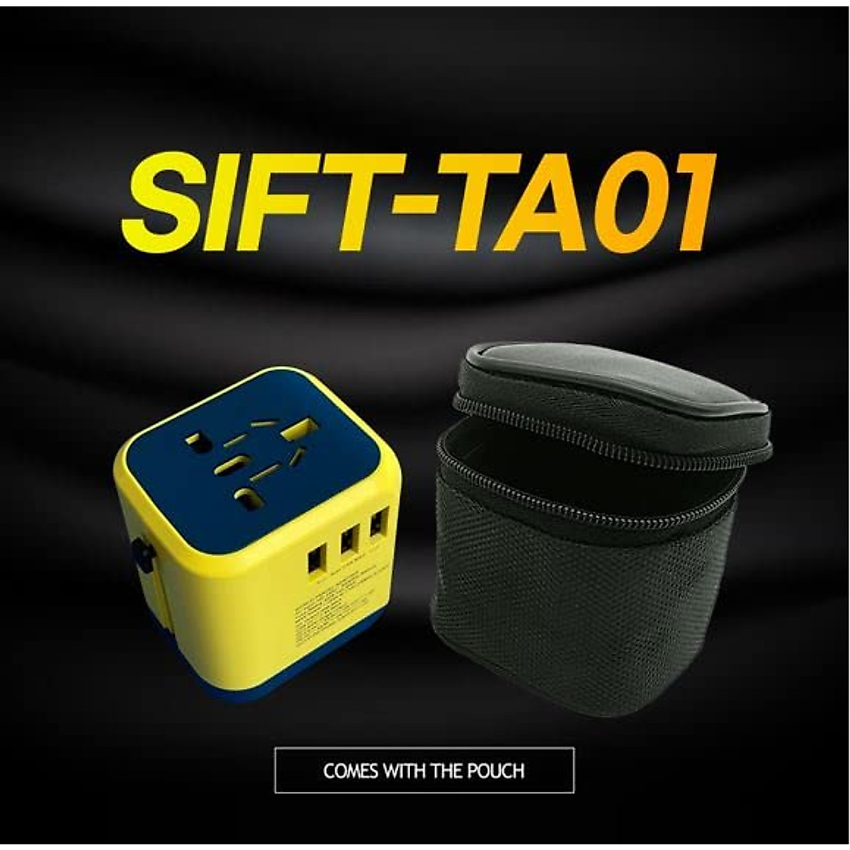 International Travel Plug Adapter by SIFT - Dual AC Sockets + 4 USB with 1 QC 3.0 USB and 1 PD-Type C