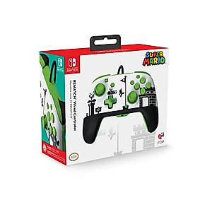 PDP REMATCH Enhanced Wired Nintendo Switch Pro Controller, Switch Lite/OLED Compatible (Mario Retro)