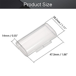 Fielect 2 x AAA Battery Storage Case Holder Organizer Box Transparent 5Pcs