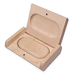 Custom Logo Wood USB Flash Drive 16GB Wooden Pendrive Stick USB Box (16GB X 5PCS)