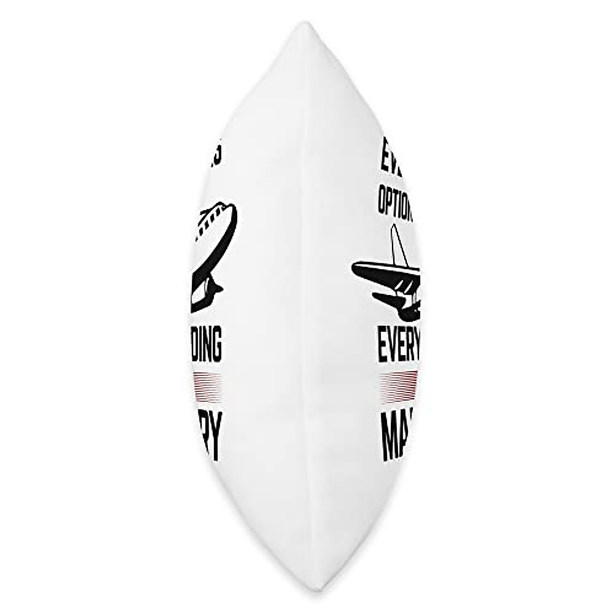 VG Designs Pilot Quote Airplane Every Takeoff is Optional Throw Pillow, 18x18, Multicolor