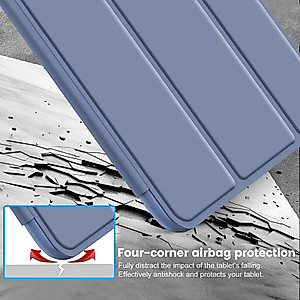 Gahwa iPad 9.7 Case 2018 iPad 6th Generation/ 2017 iPad 5th Generation/iPad Air 2/iPad Air Case - Ultra Slim Lightweight Stand Case with Auto Wake/Sleep Slim Smart Cover for iPad 9.7 Inch(Lavender)