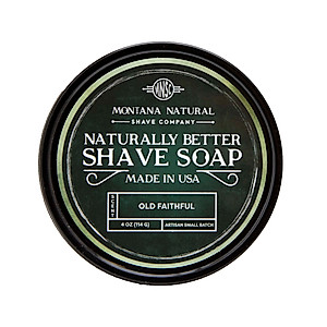 MNSC Old Faithful Artisan Small Batch Shave Soap for a Naturally Better Shave - Smooth Shave, Hypoallergenic, Prevent Nicks, Cuts, and Razor Burn, Handcrafted in USA, All-Natural, Plant-Derived