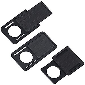 ALXCD Webcam Slider Cover for Laptop, 3 Pcs Ultra Thin 0.03 inch Plastic Slider Cover for Computer Laptop Mac Web Camera (Black)