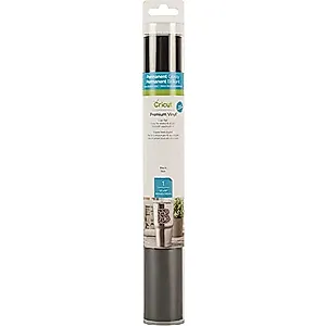 Cricut Premium Permanent Vinyl (12" x 48"), Strong Adhesive Lasts for 3 Years, UV & Water-Resistant, Perfect for Indoor-Outdoor DIY Projects, Compatible with Cricut Machines, Black