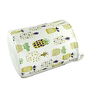 Orino 19 x 16.5 Inches Extra Large Canvas Fabric Folding Storage bin with Handle Waterproof Home Decor Laundry Hamper Organize Pineapple Storage Baskets for Dirty Clothes, Toy (Yellow)