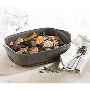 Emile Henry France Ovenware Ultime Rectangular Baking Dish, 11.4 x 7.5, Burgundy,349650