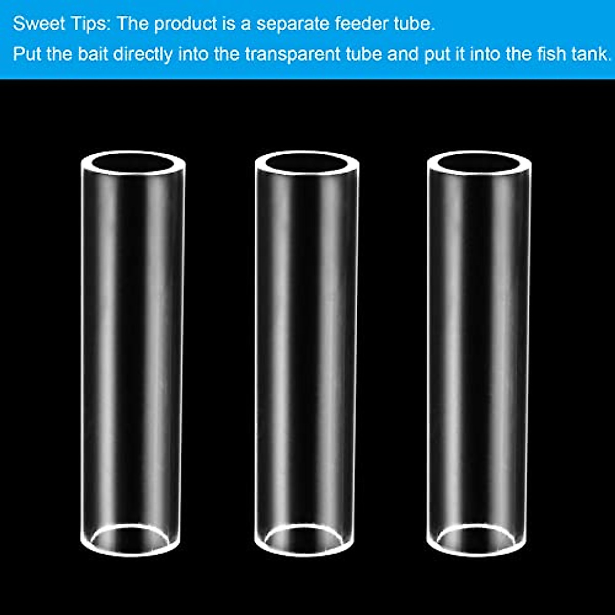 WEAVERBIRD 3-Tube Fish Shrimp Feeder Breeding Tube, Aquarium Fish Tank Pipe Shelter Acrylic Transparent Tube Fish Tank Shelter Decorations