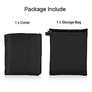 DMGOI Patio Furniture Cover Waterproof Outdoor Furniture Cover for Table and Chairs Set, 420D Waterproof Cover with 4 Windproof Buckles Fits for 12 Seats (124''Lx63''Wx29''H)