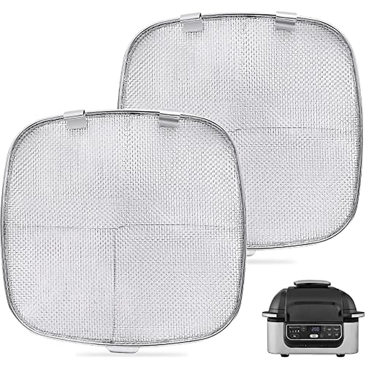 Stainless Steel Splatter Shield for Ninja Foodi AG301, Air Fryer Accessories for Ninja Foodi 5-in-1 Indoor Grill, Replacement Parts Splatter Screen for Ninja Foodi AG300, AG300C,AG301C, AG302, AG400