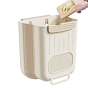 Wall Mounted Garbage Can - Foldable Wall Mount Trash Bin | Portable Garbage Bin Under Sink | Space-Saving Trash Container | Kitchen Garbage Can for Bathroom, Bedroom, Kitchen and Offices
