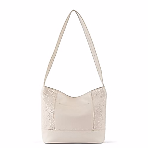 The Sak womens De Young Leather Hobo Bag, Stone Floral Embossed, One Size US