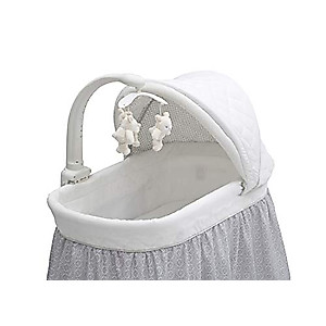 Delta Children Smooth Glide Bassinet, Silver Linings