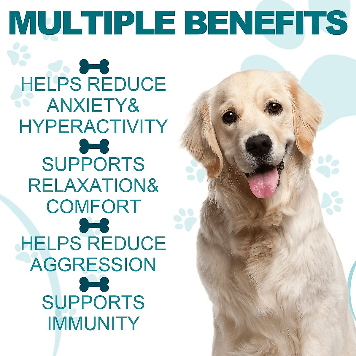 YEUGSCKA Dog Calming Treats Beef Flavor (110PCS), Helps Dog Anxiety & Stress Relief,Aid with Separation,Barking,Stress Relief, Hyperactivity,Aggression, Reactivity for All Breeds,Ages & Sizes Dogs