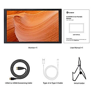 ELECROW 8 Inch Touchscreen Monitor Portable Screen HDMI-Compatible LCD Display 1280x800 Compatible with Raspberry Pi PC Jetson Nano Game Consoles