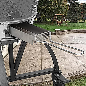 OLAMO Ash Drawer for Big Green Egg, Slide Out Stainless Steel Ash Drawer Replacement for Large Big Green Egg, Removable Ash Cleaning Tool for Large BGE, Grill Accessories, BGE Accessories (New)