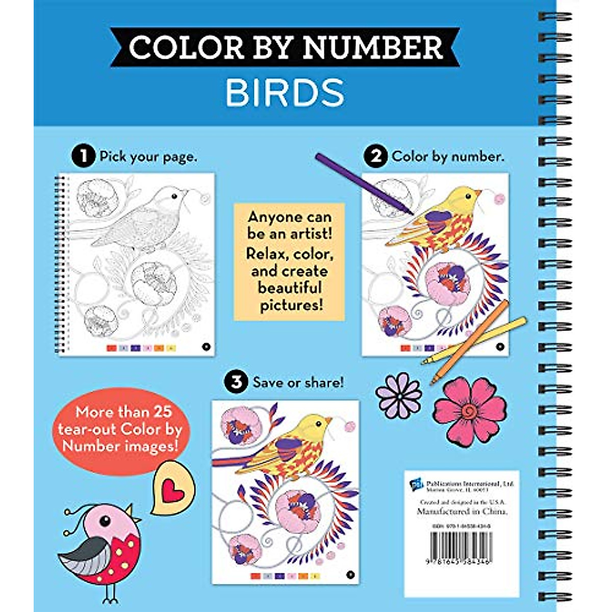 Brain Games - Color by Number: Birds