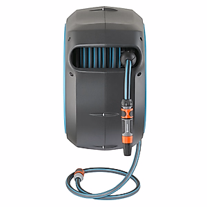 Gardena 18620 82 Foot Wall Mounted Retractable Hose Reel, ft, Standard