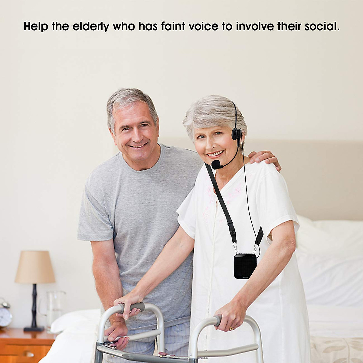 Voice Amplifier, Recbot 15W Small Portable Rechargeable Voice Amplifier for Teachers Elderly Tour Guide Classroom Training Meeting Yoga (Black)