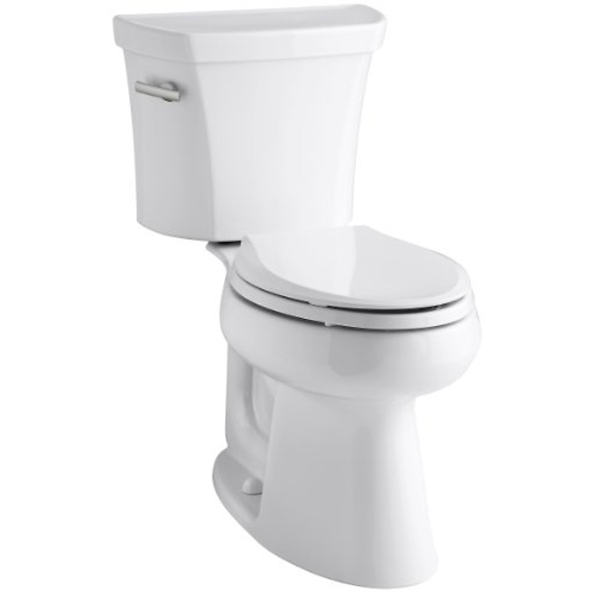 Kohler K-3999-0 Highline Comfort Height Two-piece Elongated 1.28 Gpf Toilet, White & Fluidmaster 7530P8 Universal Better Than Wax Toilet Seal, Wax-Free Toilet Bowl Gasket Fits Any Drain