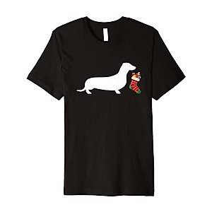 Dachshund Christmas Stocking Stuffer Dog Premium T-Shirt
