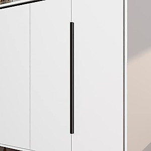 AGOTENI Shoe Cabinet with 4 Doors & 4 Tier Shelves for Entryway, Modern Shoe Storage Cabinet, Freestanding Shoe Rack Storage Organizer (55.1”W x 13.8”D x 37.4”H)