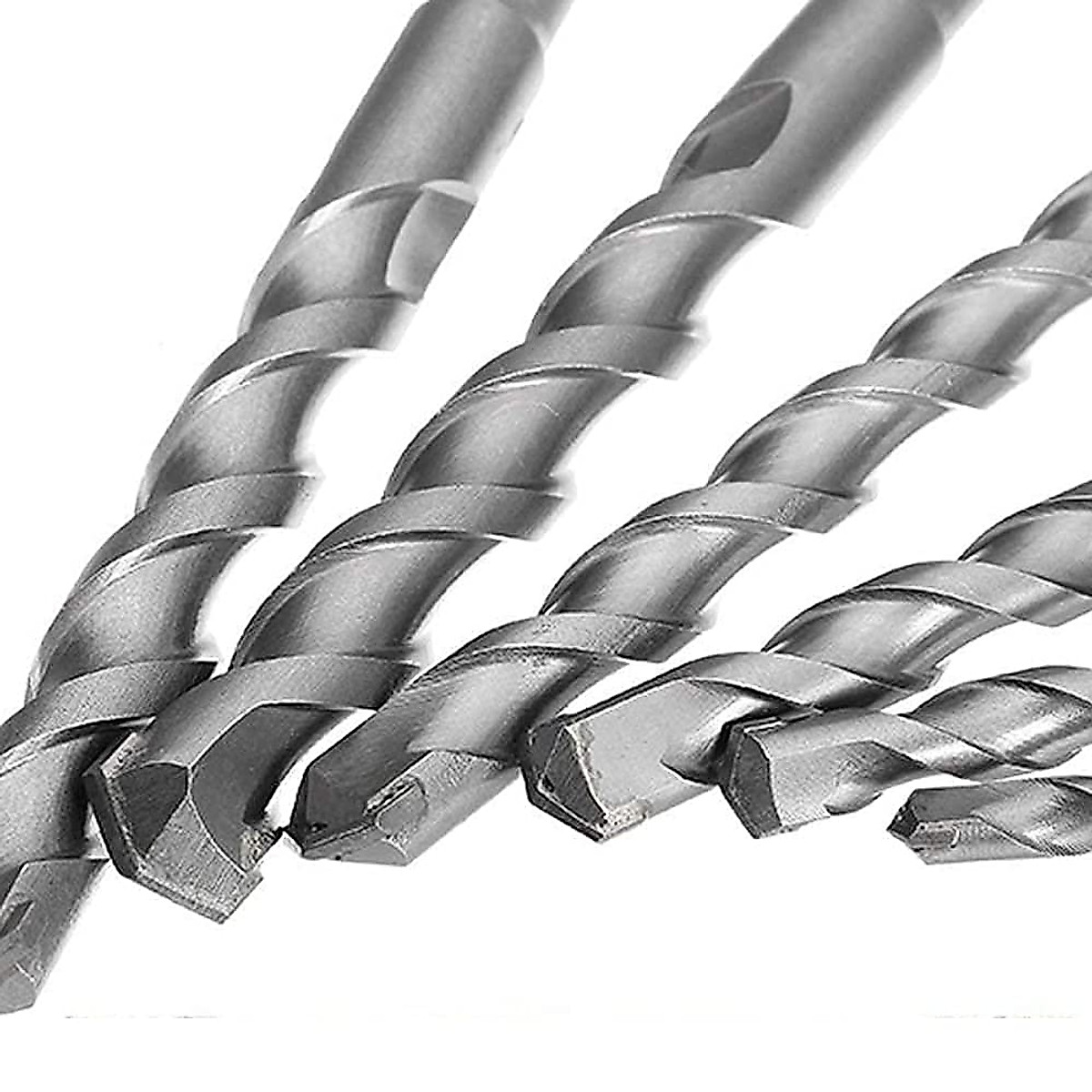 Mesee 6 Pcs SDS Plus Hammer Drill Bit Set Carbide Tipped SDS-Plus Rotary Hammer Drill Bits with Storage Box Rotary Electric Hammers Drilling Hole Tool, 6mm 8mm 10mm 12mm 14mm 16mm