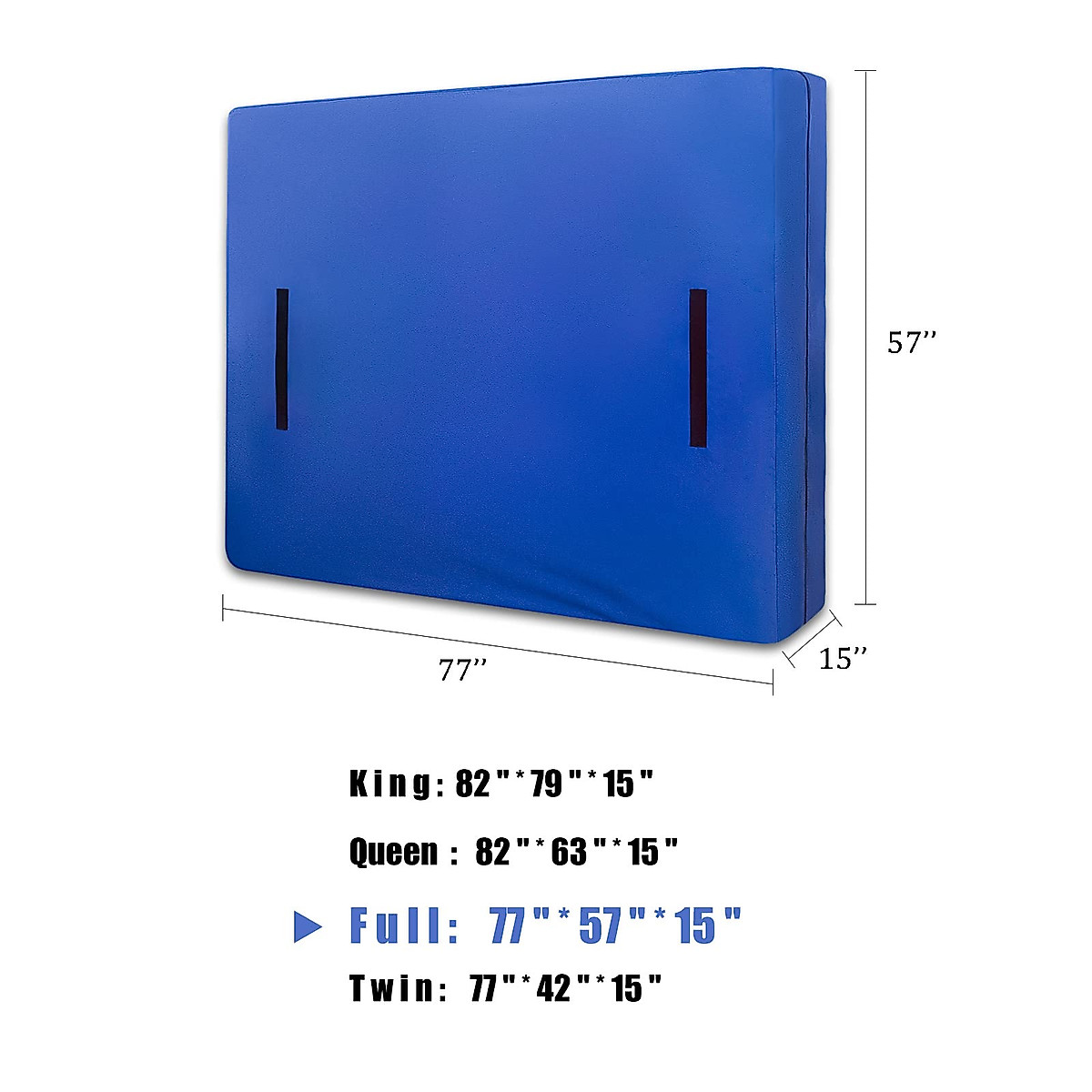 Full Mattress Bag for Moving Storage Protector, Waterproof Reusable Mattress Cover with Heavy Duty 8 Handles Water Resistant Zipper Closure and 2 Adjustable Straps, Blue