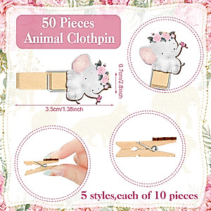 Patelai 321 Pcs Baby Shower Games Supplies, 5 Sets (50 Cards Each) Activities Cards with 20 Pencils 1 Don't Say Baby Sign 50 Clothespin(Pink Elephant)