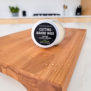 Caron & Doucet - Cutting Board & Butcher Block Wood Conditioning & Finishing Wax | 100% Plant-Based & Vegan, Best for Wood & Bamboo Conditioning & Sealing | Does NOT Contain Mineral Oil!