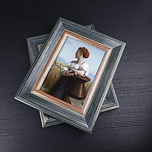 Najer 5x7 Square Retro Stereo Photo Frame, Solid Wood Painting Picture Frame for Wedding, Photo Studio, Home Decoration, Painting Art