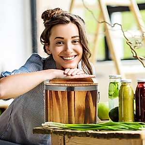 DOITOOL Rice Pot 1 Set Rice Cooker with Lid Rice Bucket Rice Steamer Cooker Wooden Rice Steamer Cooking Pot Steamer Pot for Restaurant Kitchen Cookware Dumpling Steamer Basket