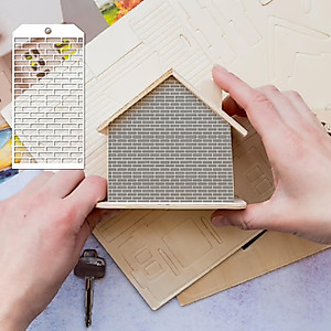 8 Pieces Stencils for Crafts, Leopard Brick Dot Layering Stencils Mixed Media Texture Stencils for Painting on Card Making Canvas DIY Crafts Furniture Paper (8 Layering)